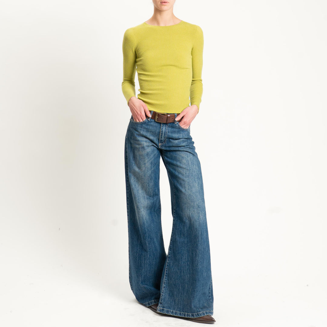 Tensione in-Maglia a costine - olio – White Mood